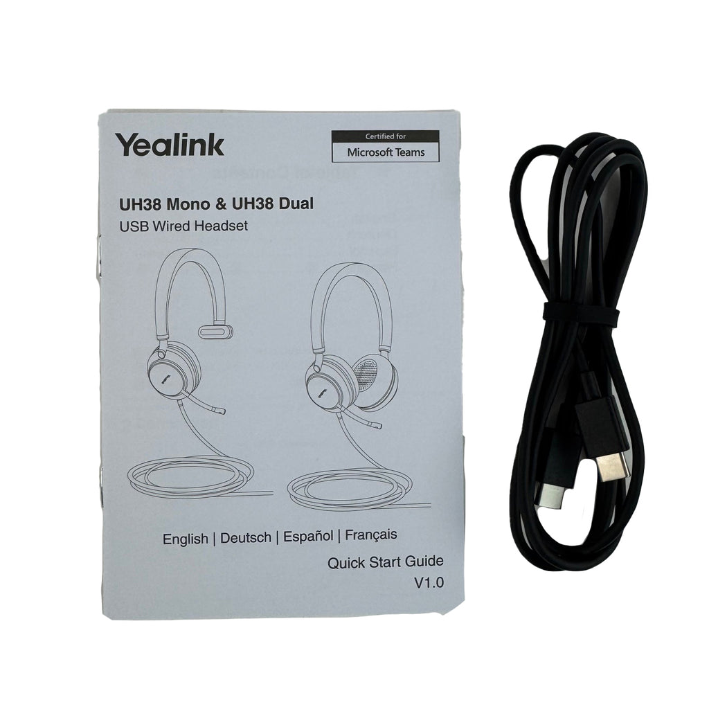 Yealink UH38 Mono USB Wired Headset - TEAMS (USB-C to USB-C) – Atlas Phones