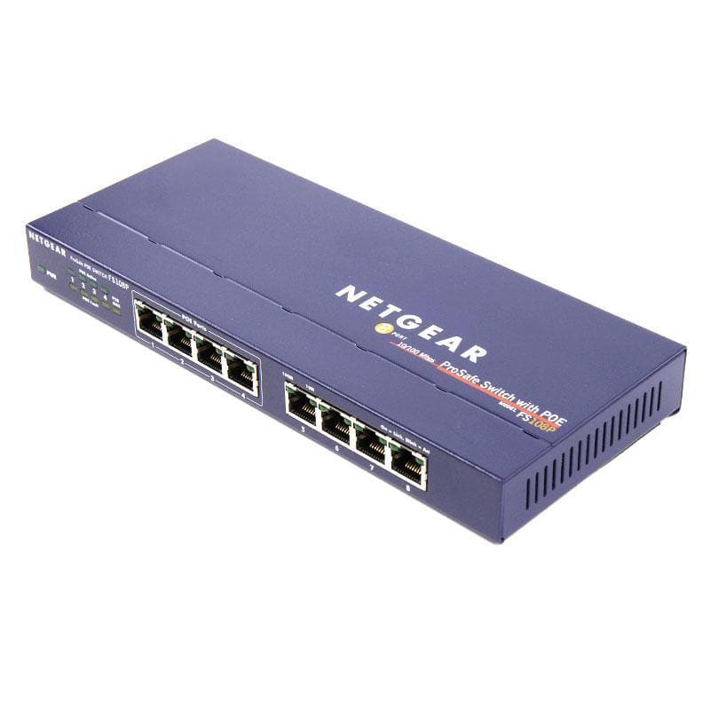 Netgear ProSafe FS108P 8 Port 10/100 Switch w/ 4 PoE (FS108PNA) – Atlas ...